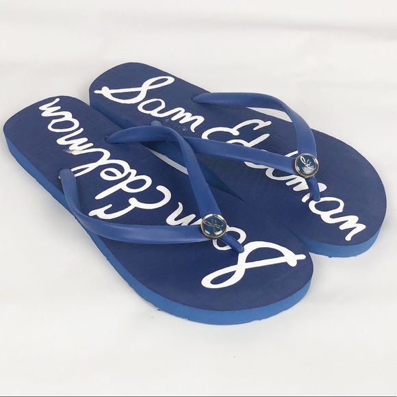 Sam Edelman | Shoes | Sam Edelman Light Navy Blue Flip Flop Sandals 6 ...